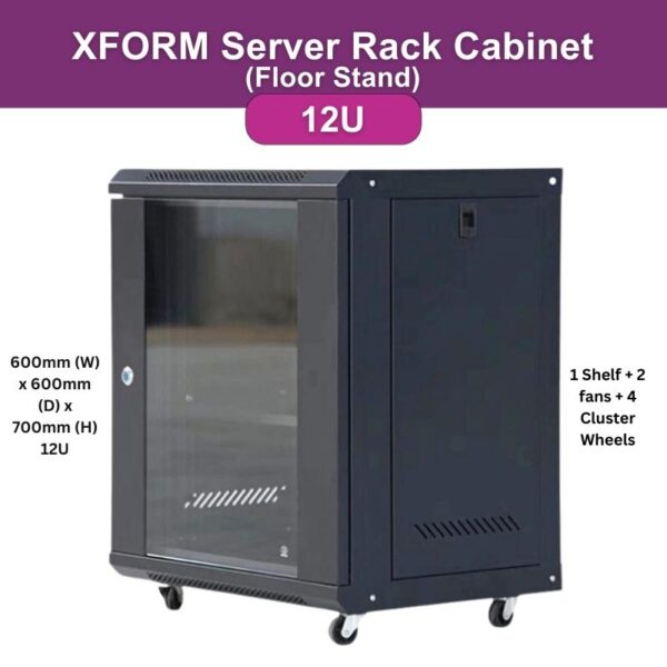 XForm Floor Stand Server Rack Cabinet (12U)