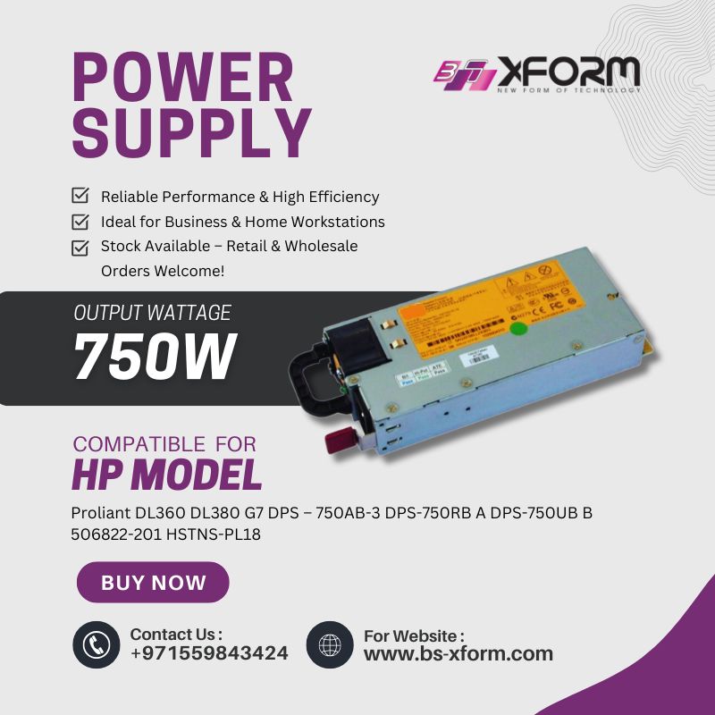 Power Supply 750 Watt Hot Plug Compatible For HP Model