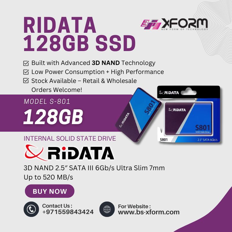 RiDATA 128 GB SSD 3D NAND 2.5″ SATA III